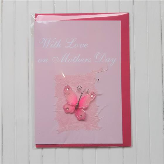 Mother's Day Butterfly Card handmade in Norfolk